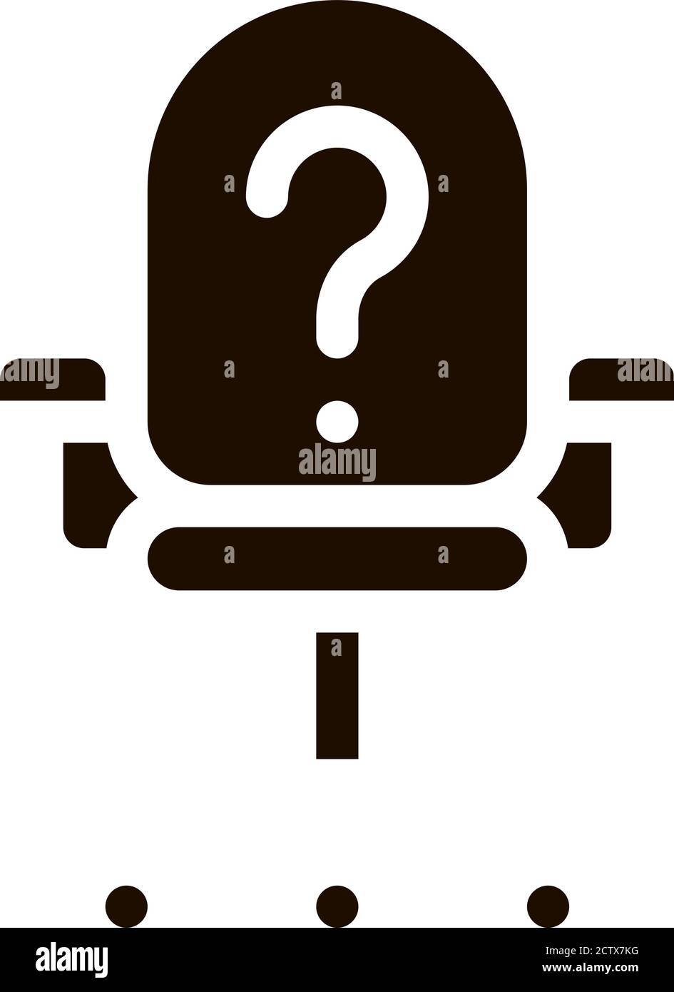 Office Chair And Question Mark Job Hunting Vector Stock Vector Image ...