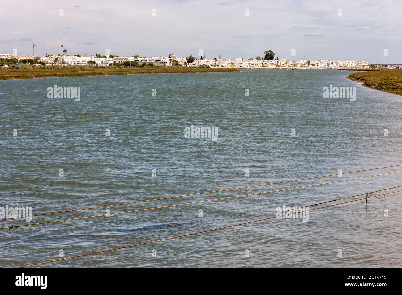Tavira, Portugal. The Ilha de Tavira, an island in the Ria Formosa ...