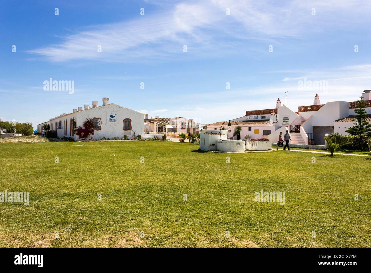 Tavira, Portugal. The Ilha de Tavira, an island in the Ria Formosa ...