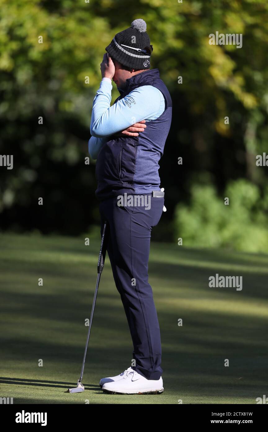 South Africa's Dean Burmeister reacts after putting on the ninth during ...
