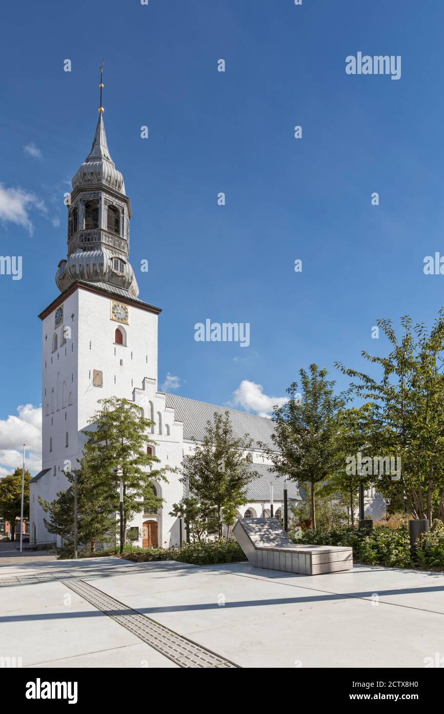 The Budolfi church, Lutheran cathedral of Aalborg, Denmark Stock Photo ...