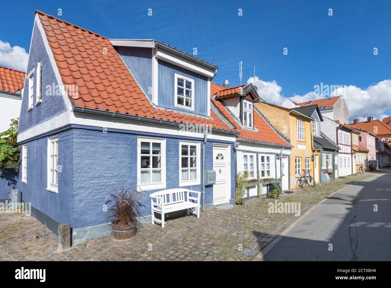 Historic small houses on the Bell Casters Street at the old town of ...
