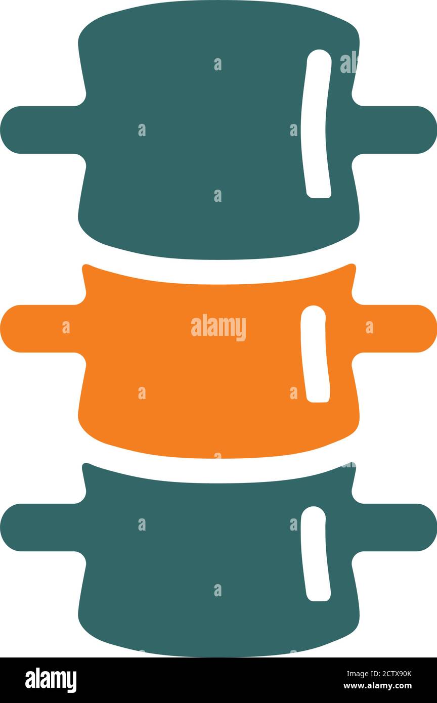 Human spine colored icon. Healthy spinal canal symbol Stock Vector ...