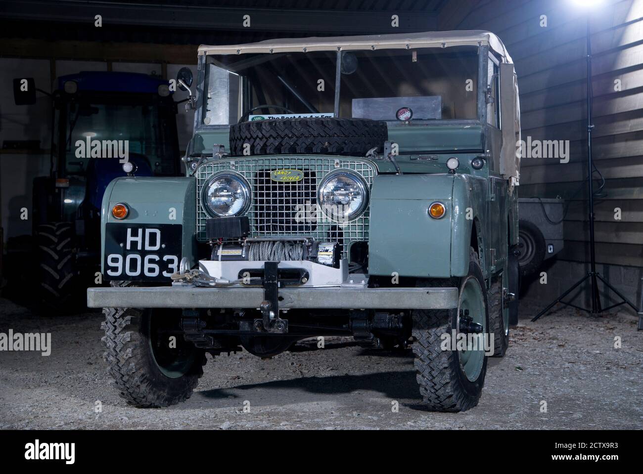 Series 1 Land Rover fitted with a Rover V8 engine Stock Photo - Alamy