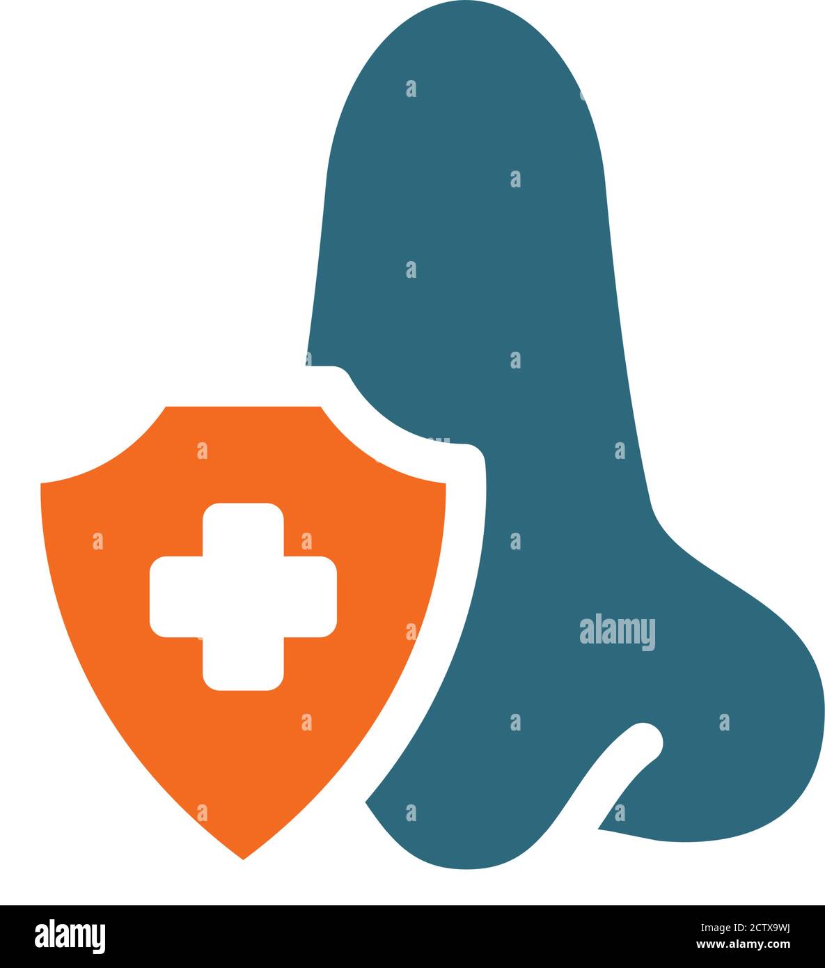 Healthy protected nose colored icon. Treatment, first aid for olfactory ...
