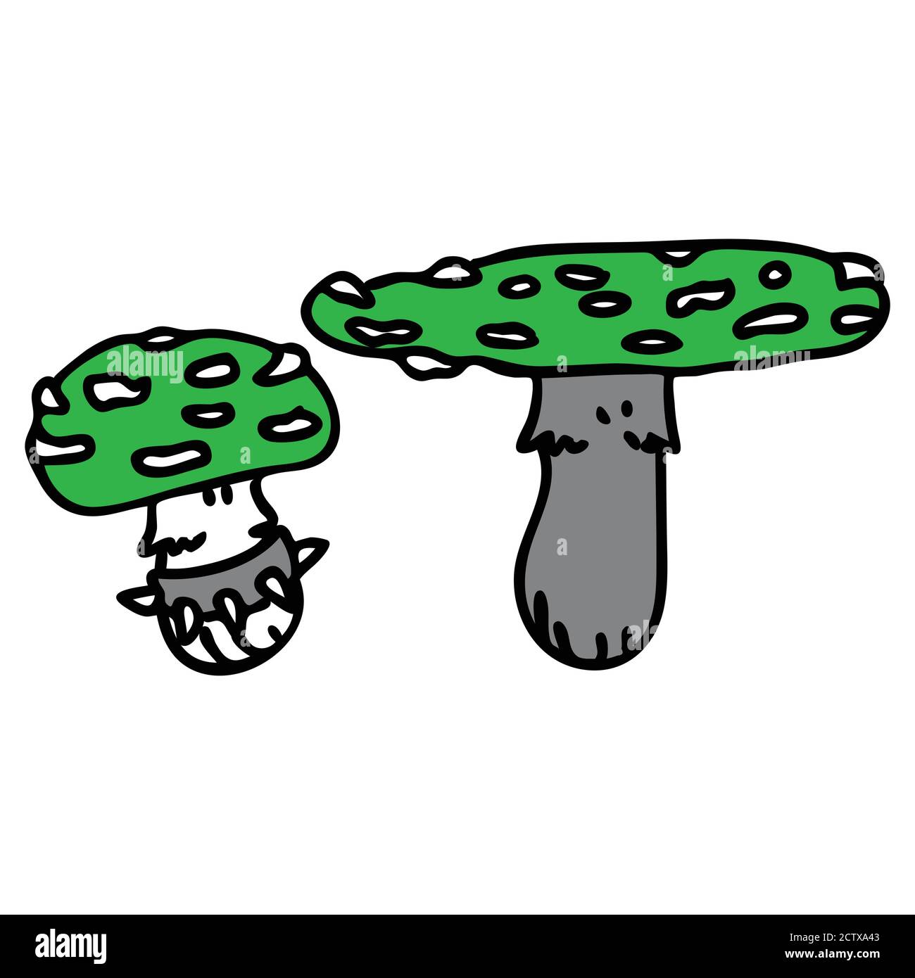 Punk rock fly agaric mushroom vector illustration. Simple alternative ...