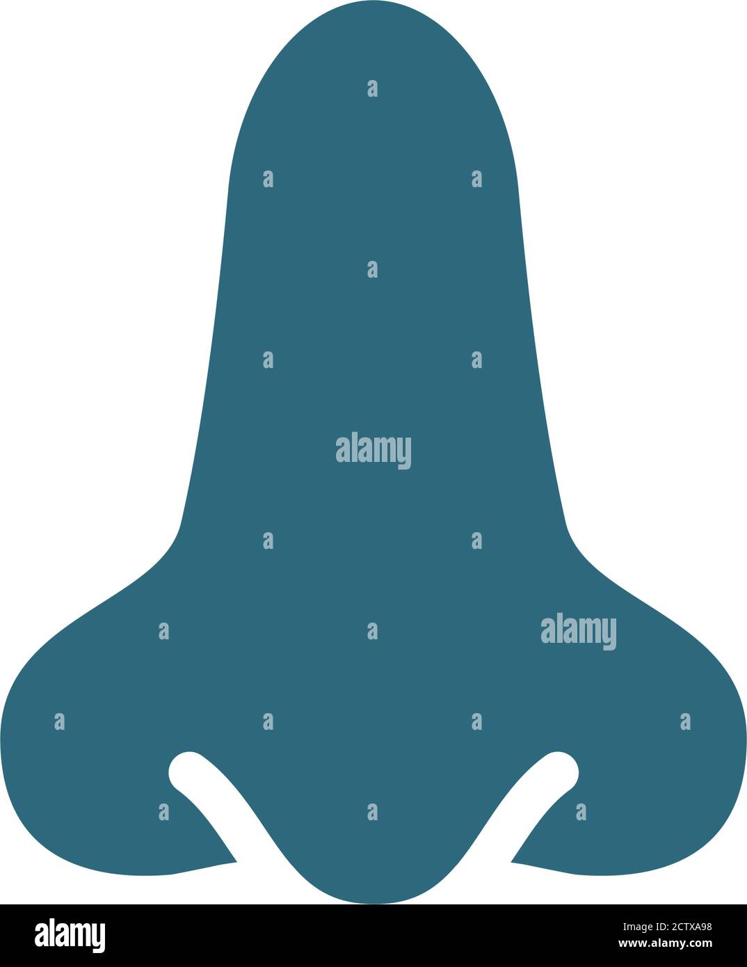 Human nose colored icon. Healthy olfactory organ symbol Stock Vector ...