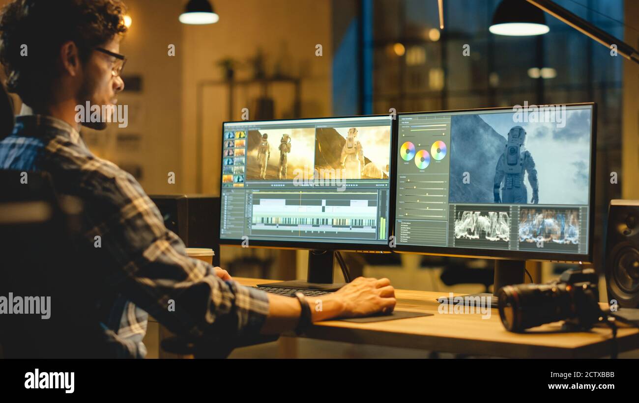 Video editing hi-res stock photography and images - Alamy