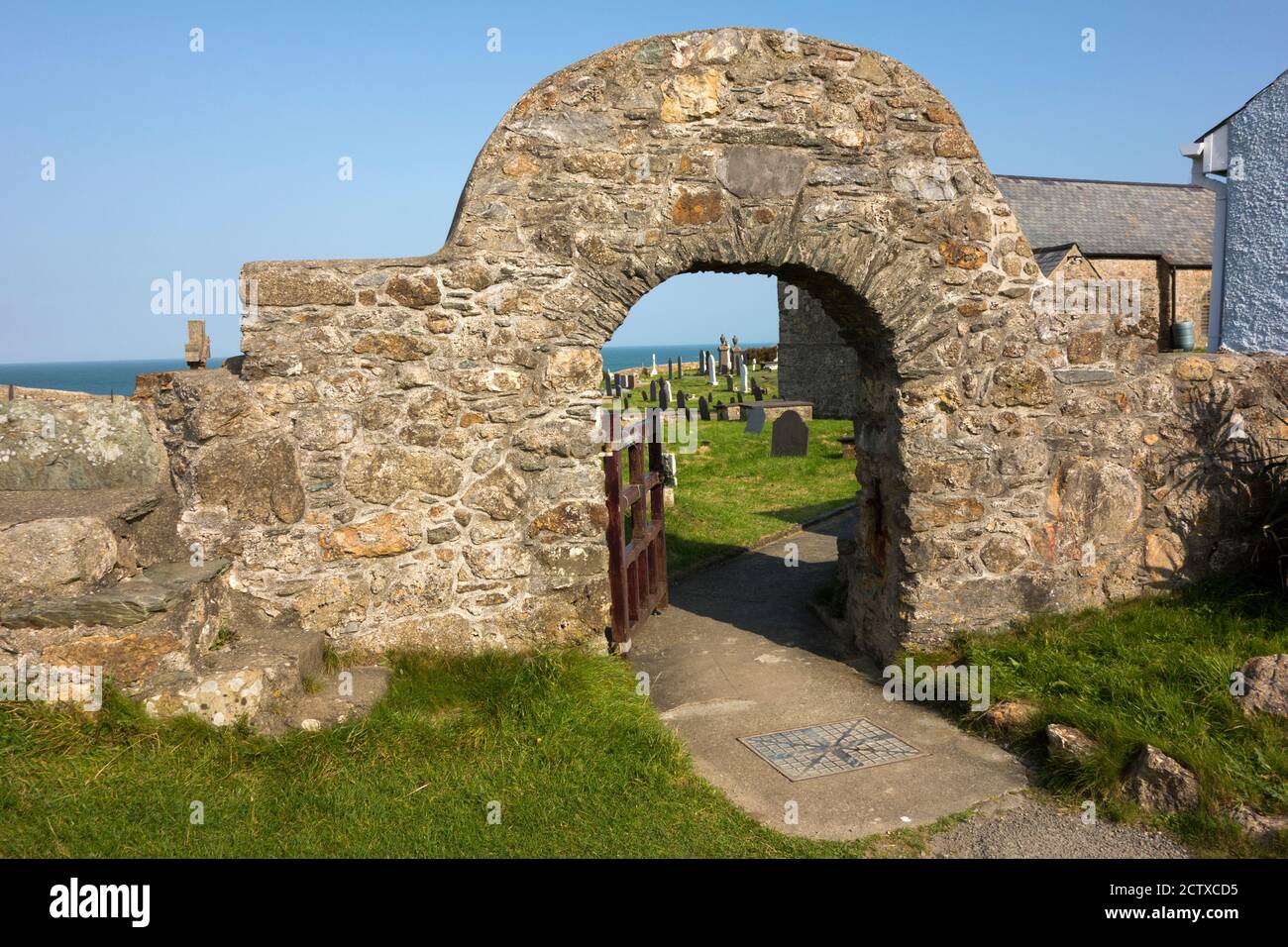 The entrance to the church and graveyard of St Patrick / Eglwys ...