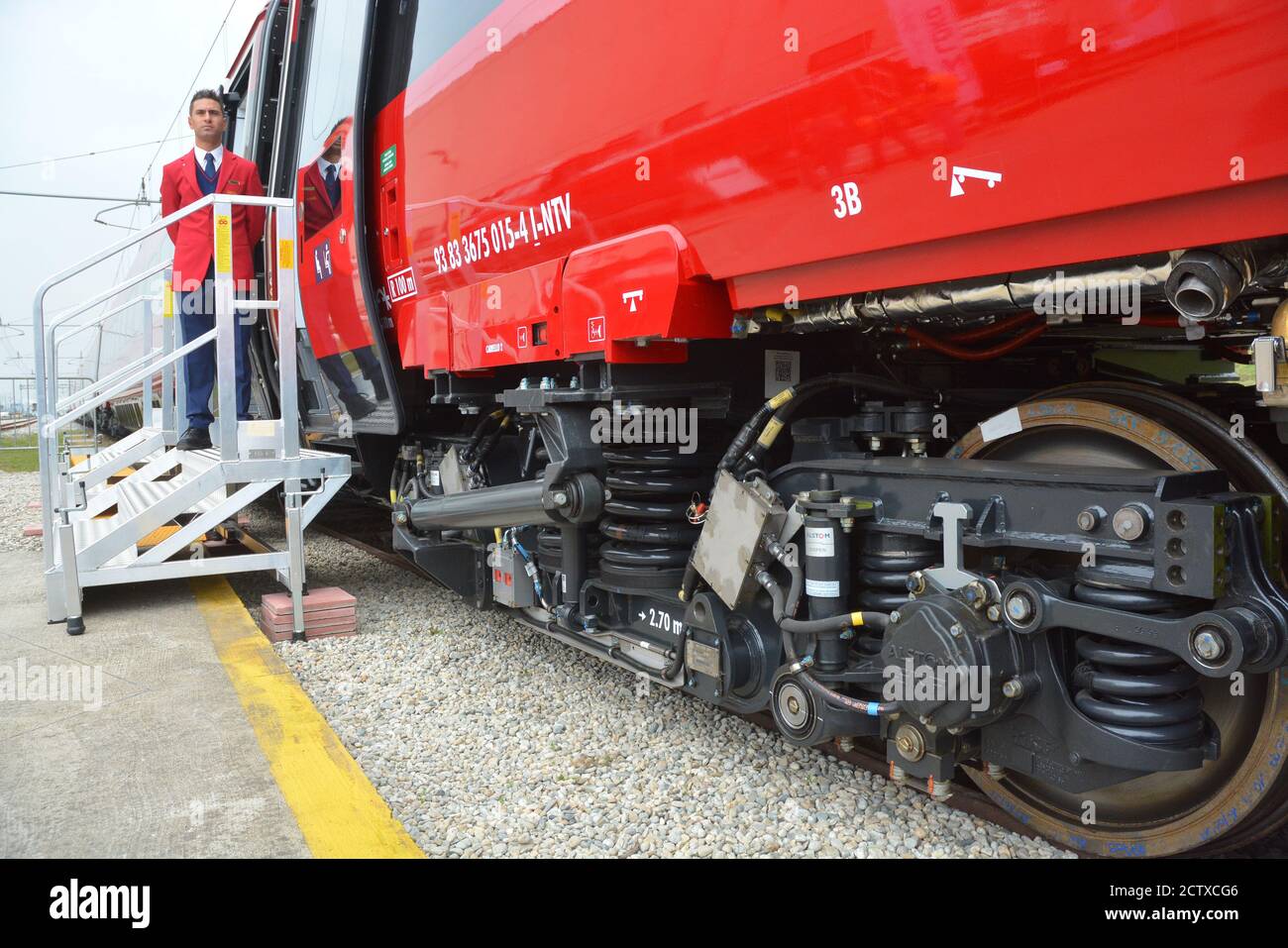 Milan, Italy-10/03/2017- inauguration of the new high-speed train of ...