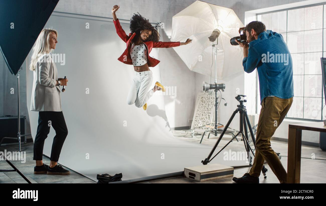 Backstage of the Photo Shoot: Moment Photographer Taking Photos of ...