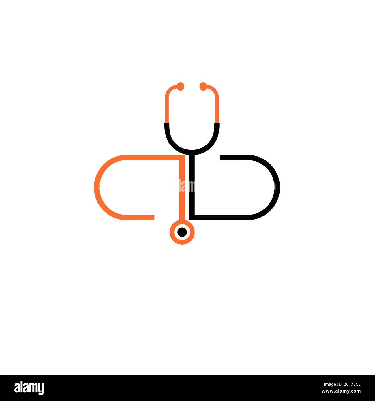 Doctor capsule stethoscope illustration vector logo design for medical ...