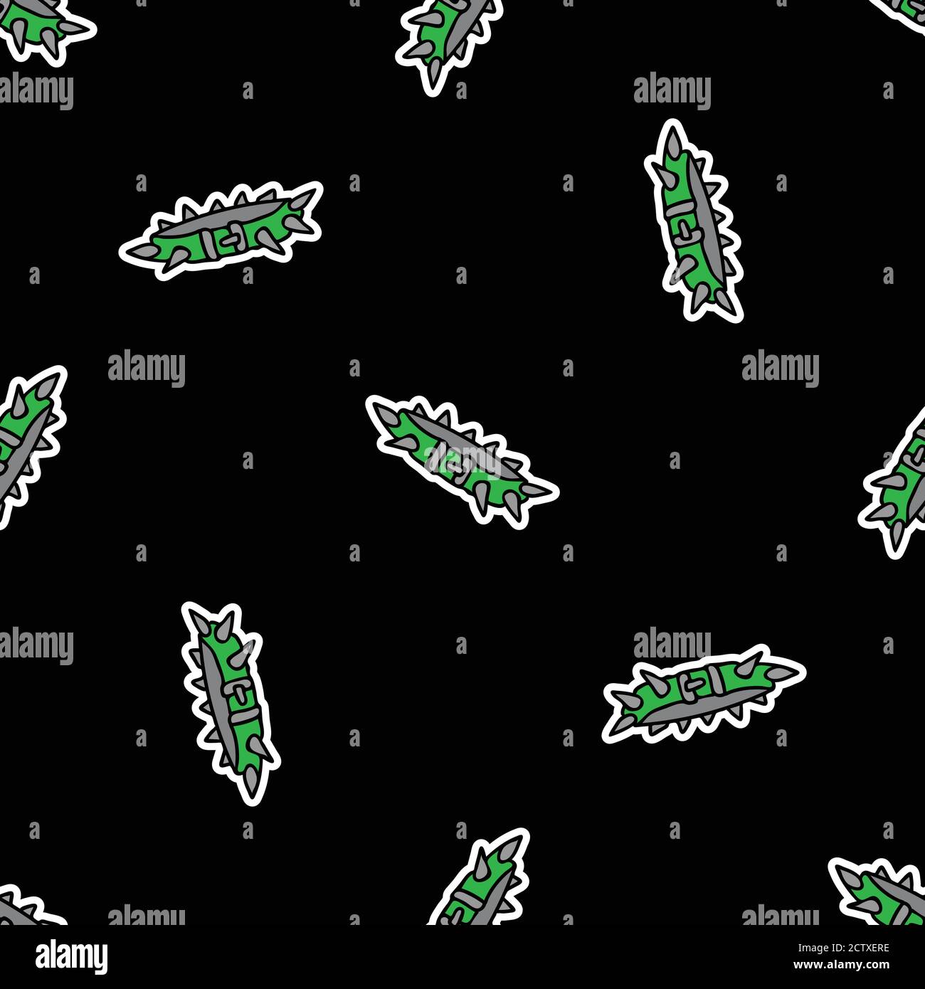 Cute punk collar flame background vector pattern. Grungy alternative ...