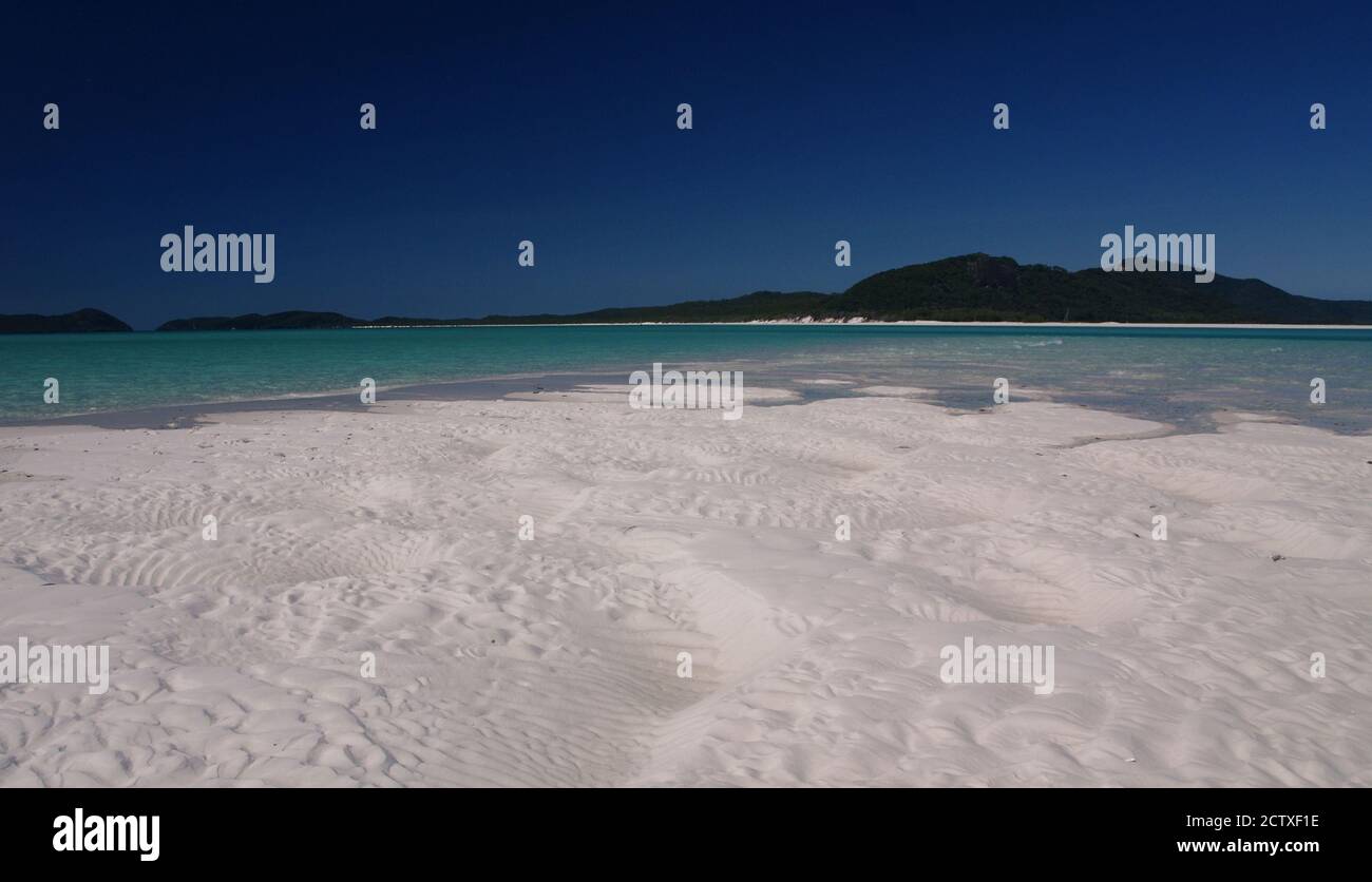 Pure white sand, Whitsunday Islands, Australia Stock Photo - Alamy