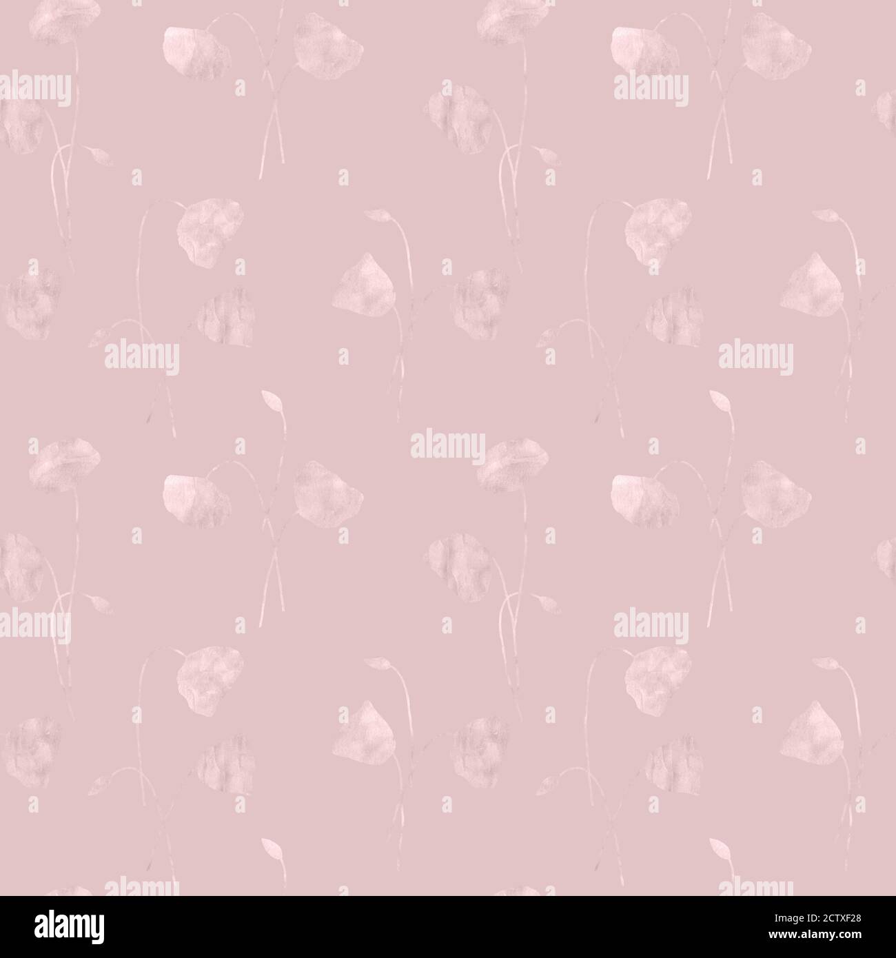 Poppy flowers abstract gold glitter seamless pattern. Luxury pink ...