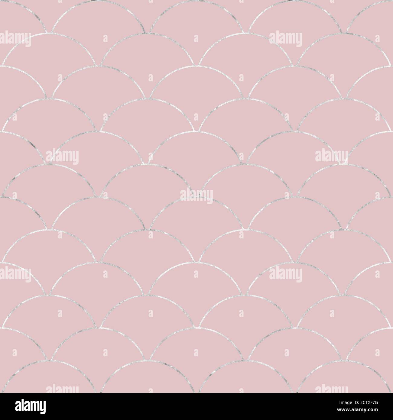 Mermaid fish scale wave japanese luxury silver seamless pattern. Light ...