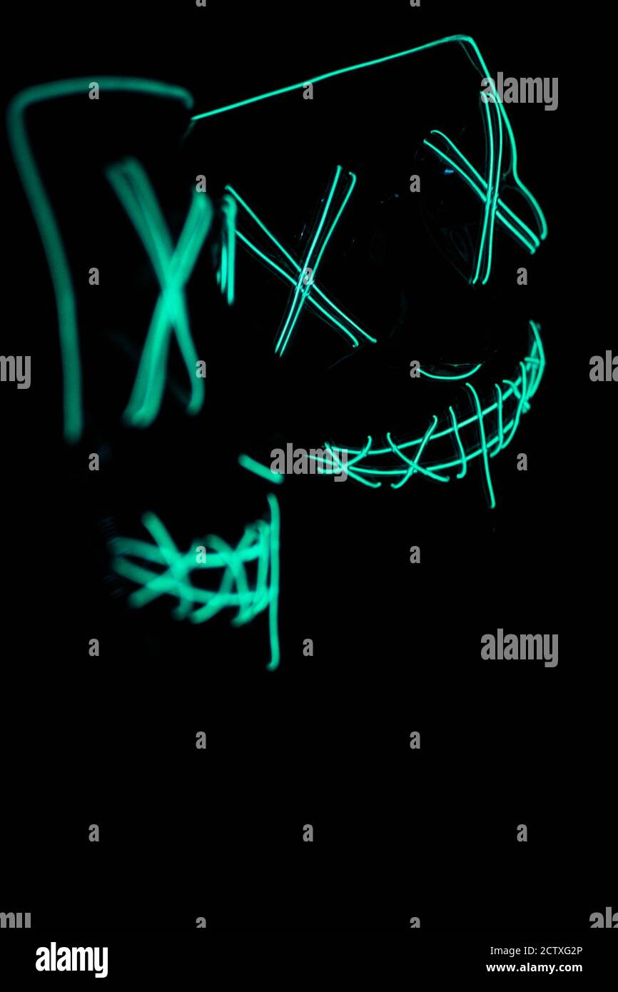 the purge horror led mask Stock Photo - Alamy