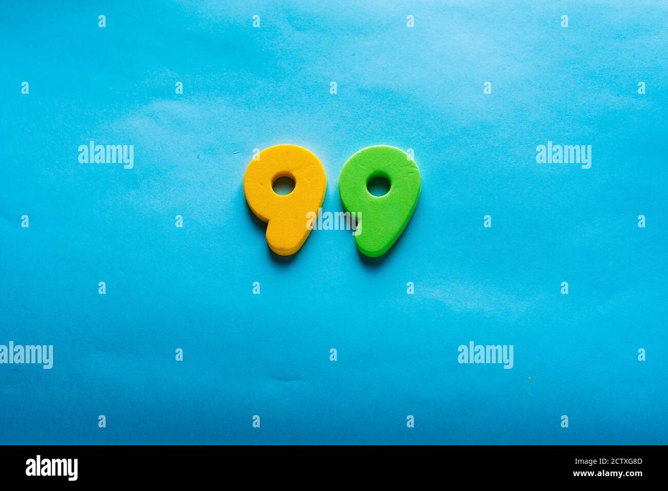 99 years old celebrating classic logo. Colored happy anniversary 99 th ...