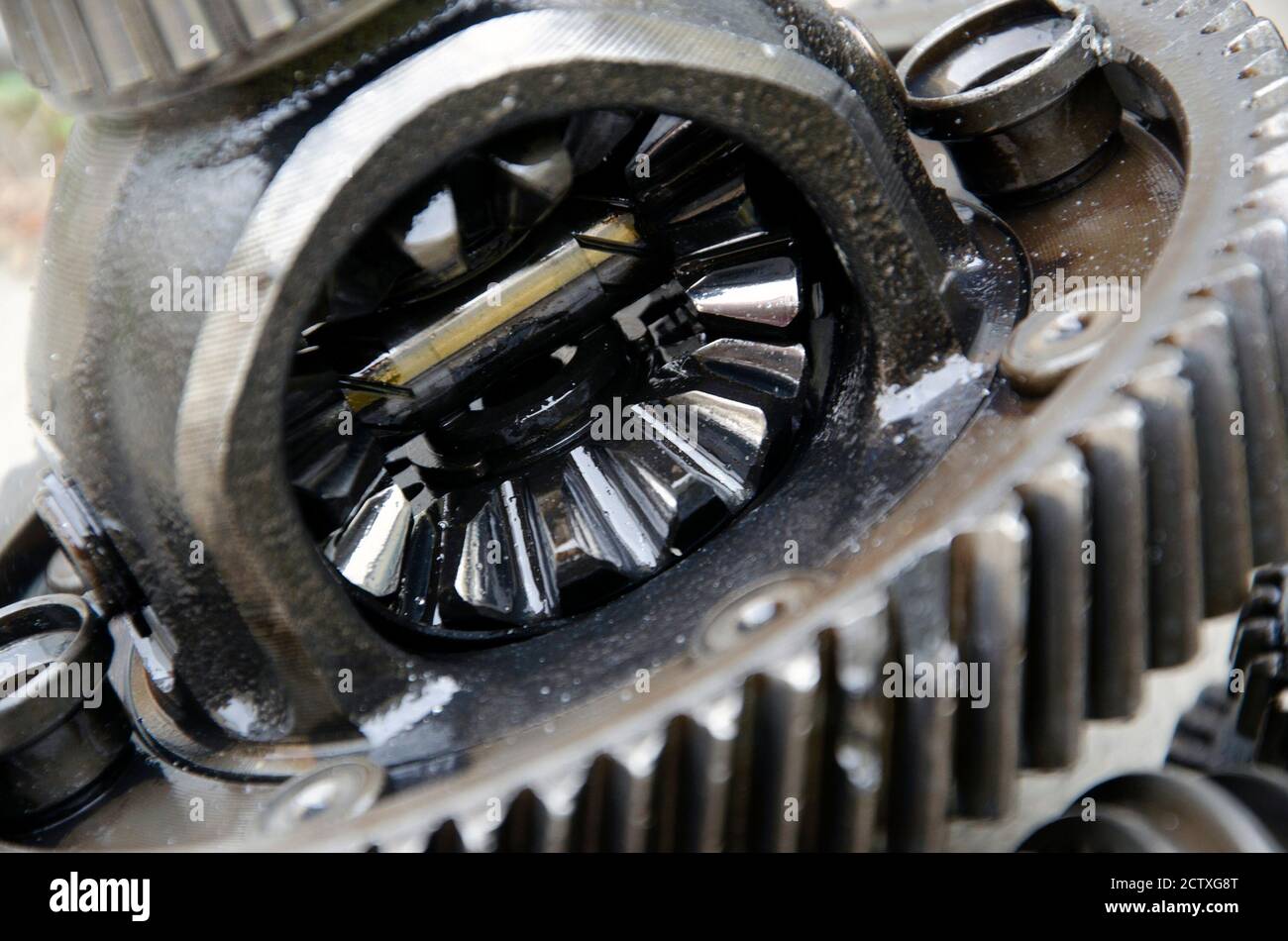 engine gears wheels, closeup view concept mechanical Stock Photo - Alamy