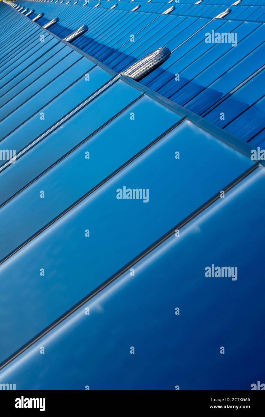 huge solar thermal power plant for district heating Stock Photo - Alamy