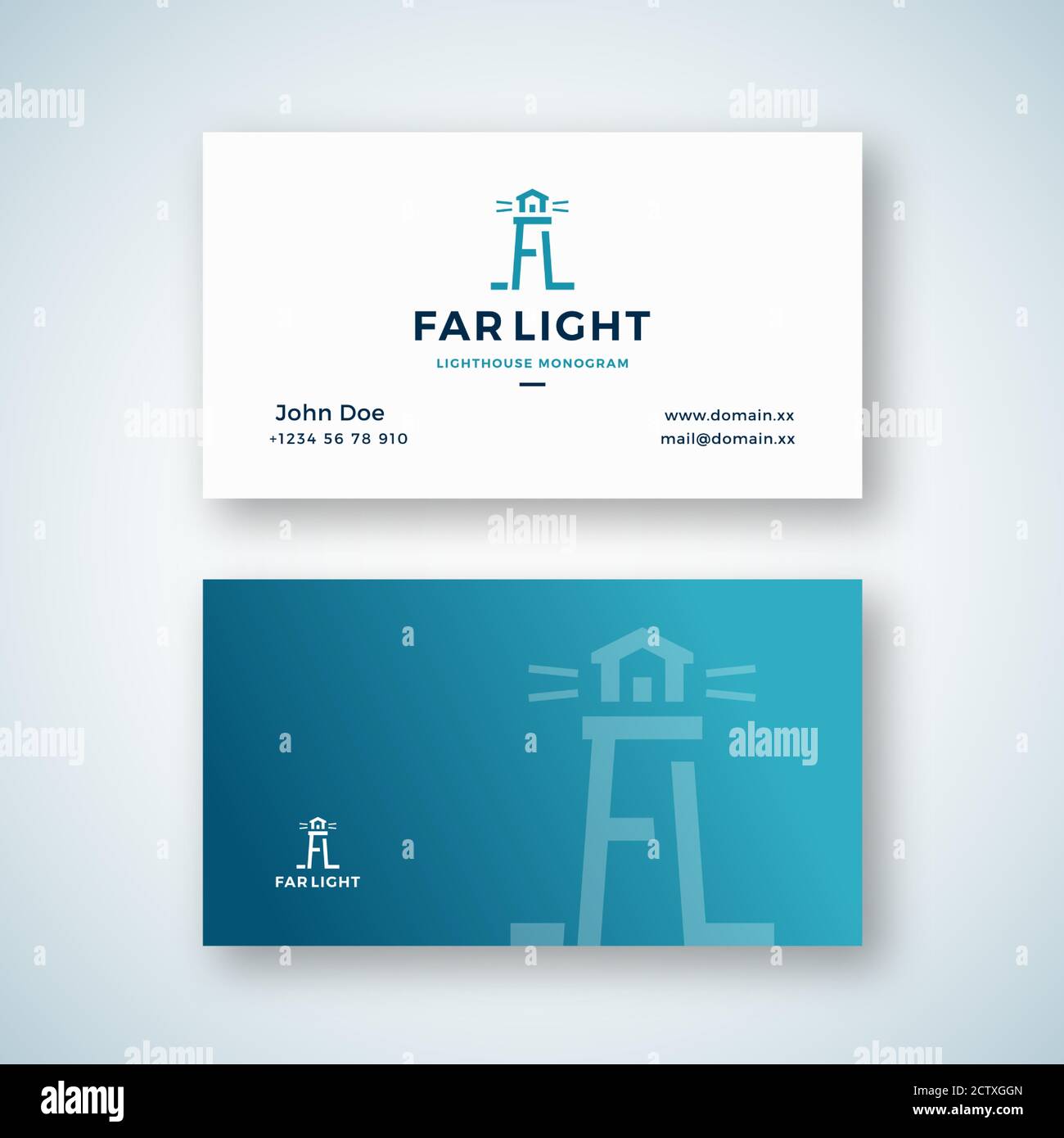 Far Light Abstract Vector Sign or Logo and Business Card Template ...