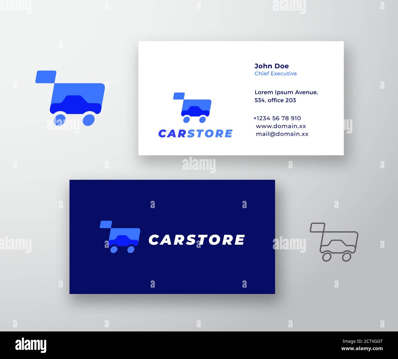 Car Store Abstract Vector Sign or Logo and Business Card Template. Auto ...