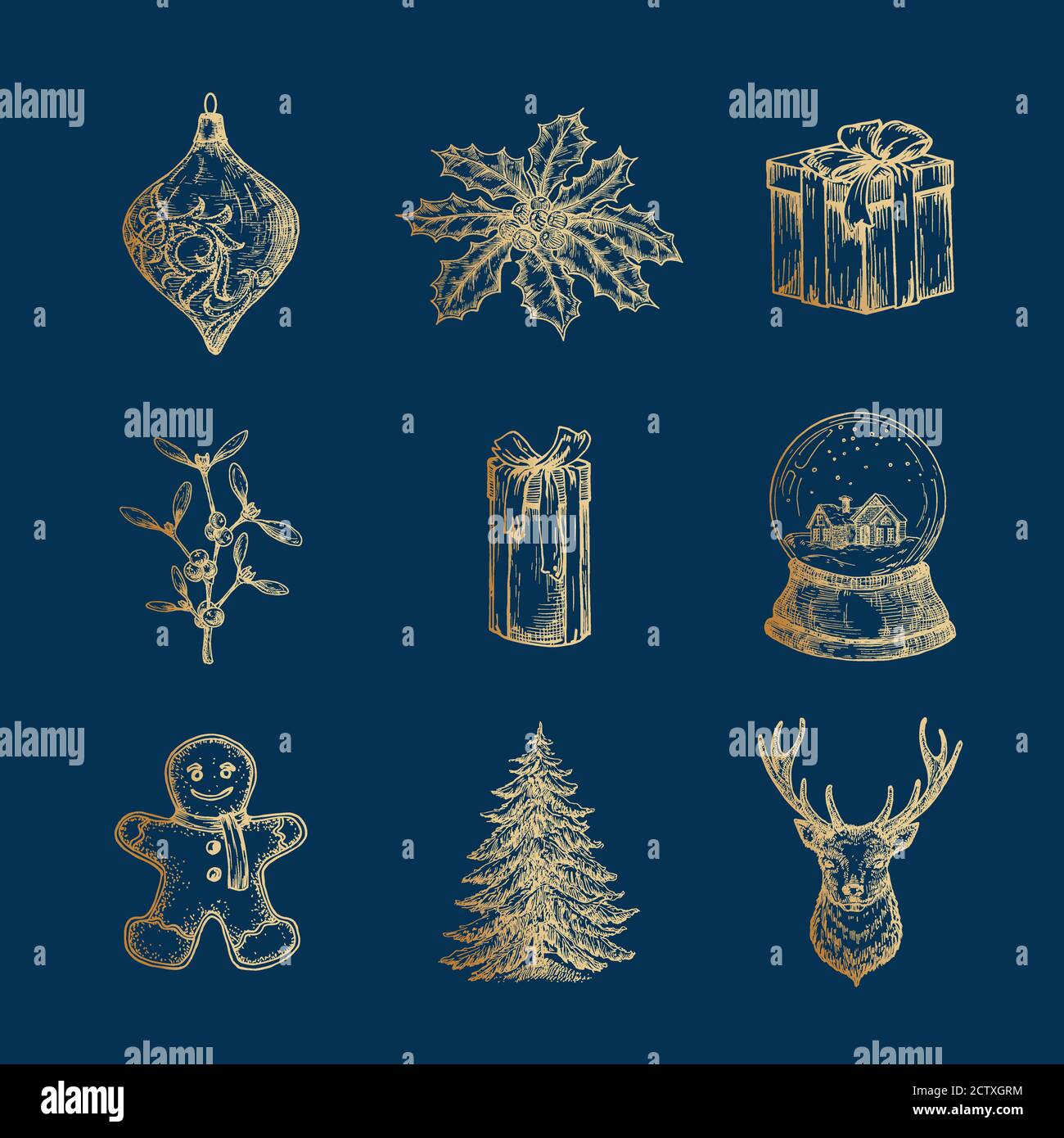 Gingerbread man box gift Stock Vector Images - Alamy