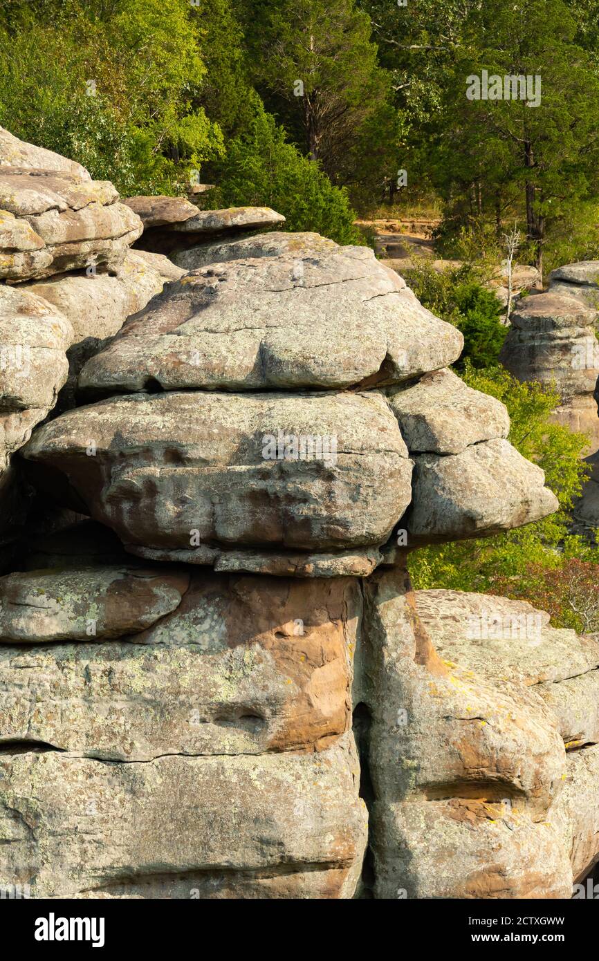 Rock formations at he Garden of the Gods in the afternoon light ...