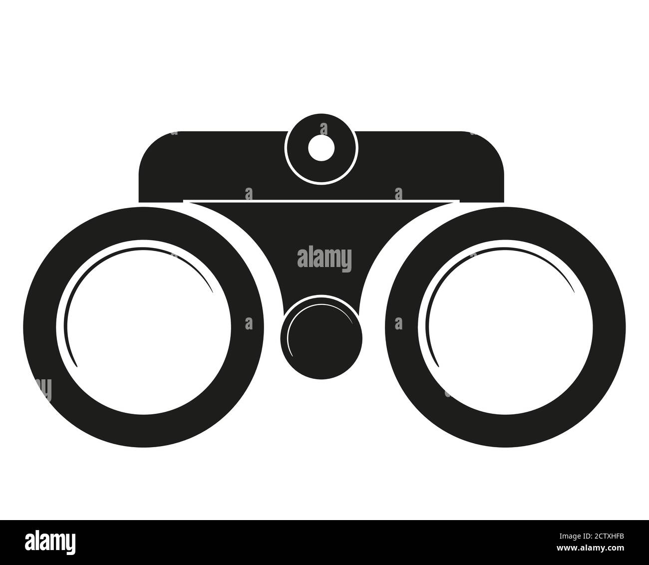Vector Illustration of a pair of binoculars on a white background Stock ...
