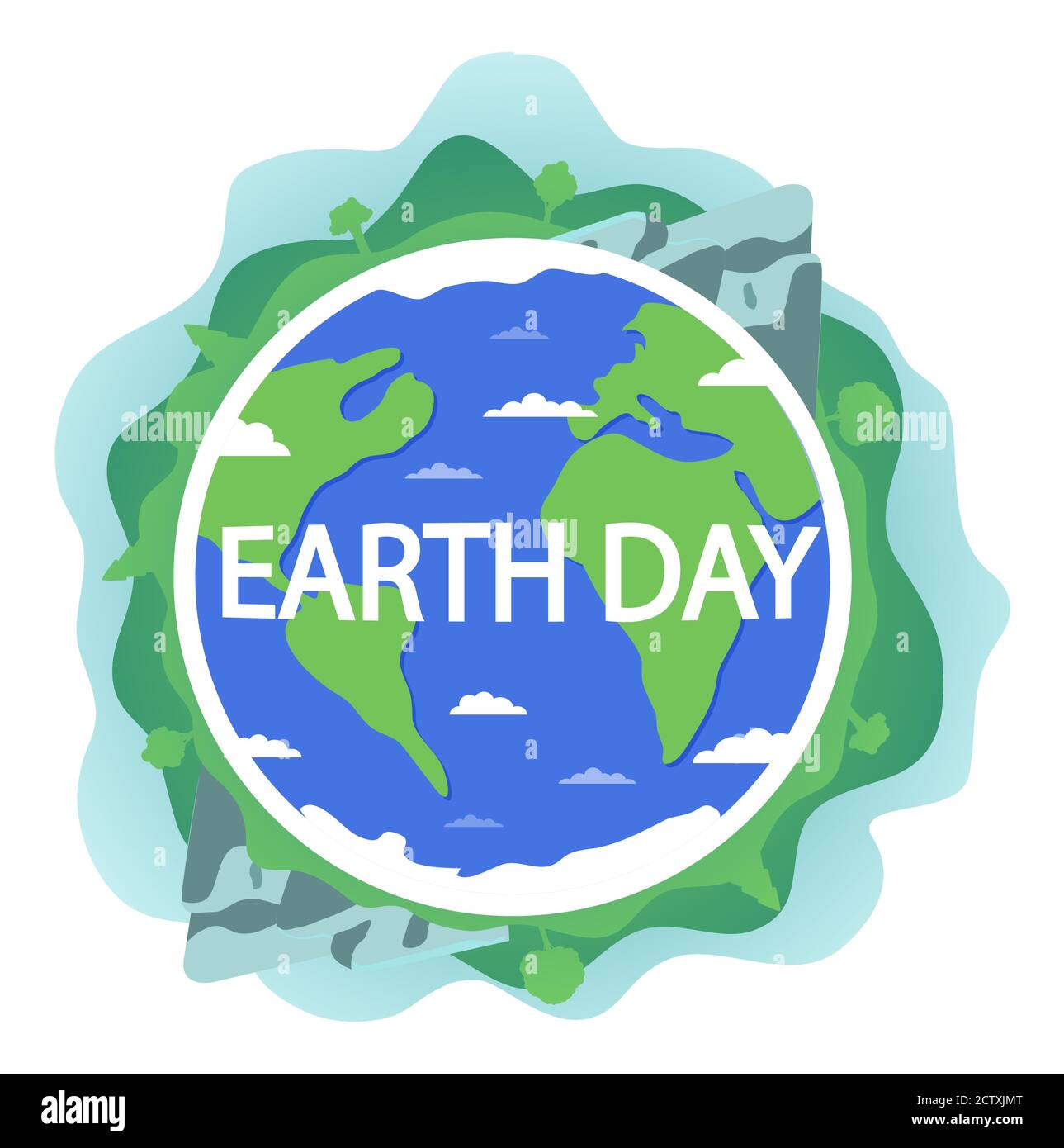 World day of the Earth.Save the planet banner, for environment safety ...