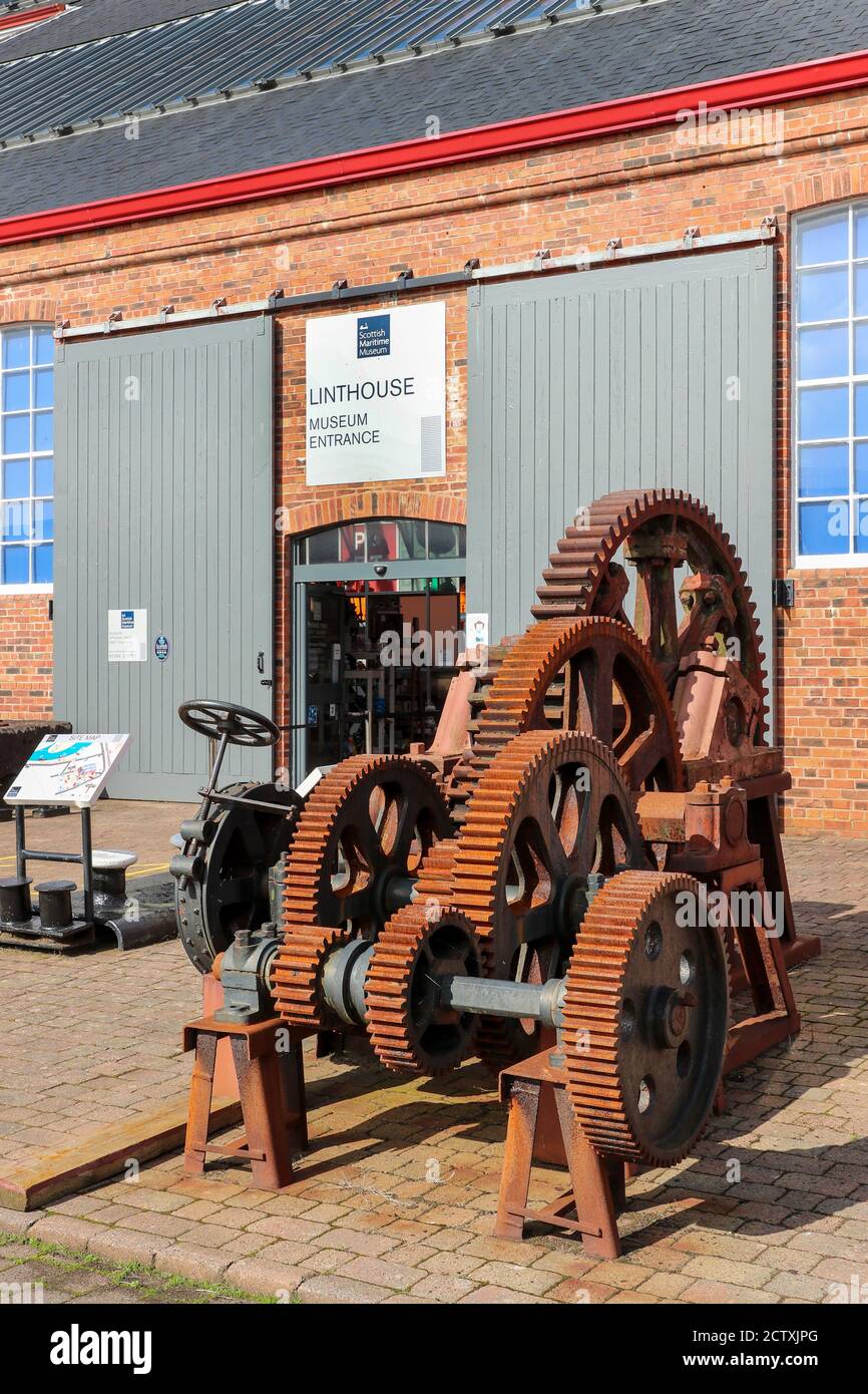 Linthouse maritime museum, Irvine, Ayrshire, Scotland, UK with ...