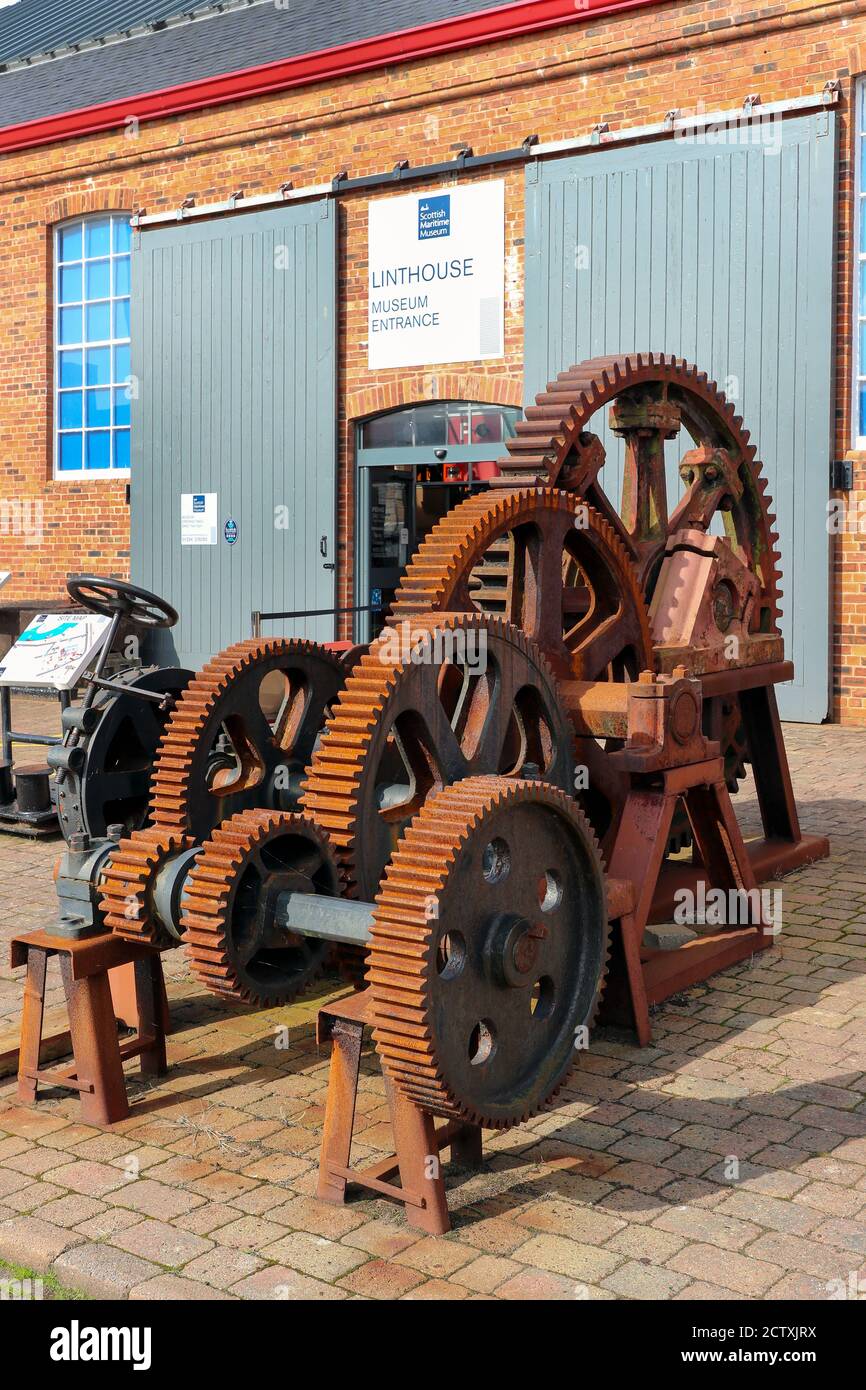 Linthouse maritime museum, Irvine, Ayrshire, Scotland, UK with ...