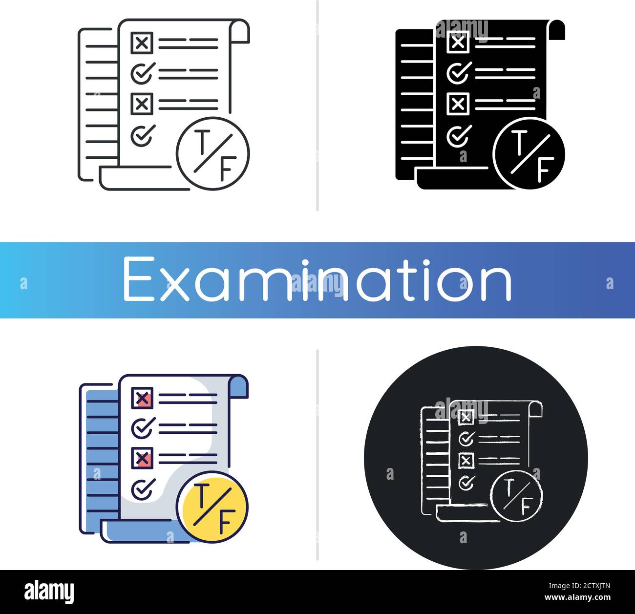 True false test icon Stock Vector Image & Art - Alamy