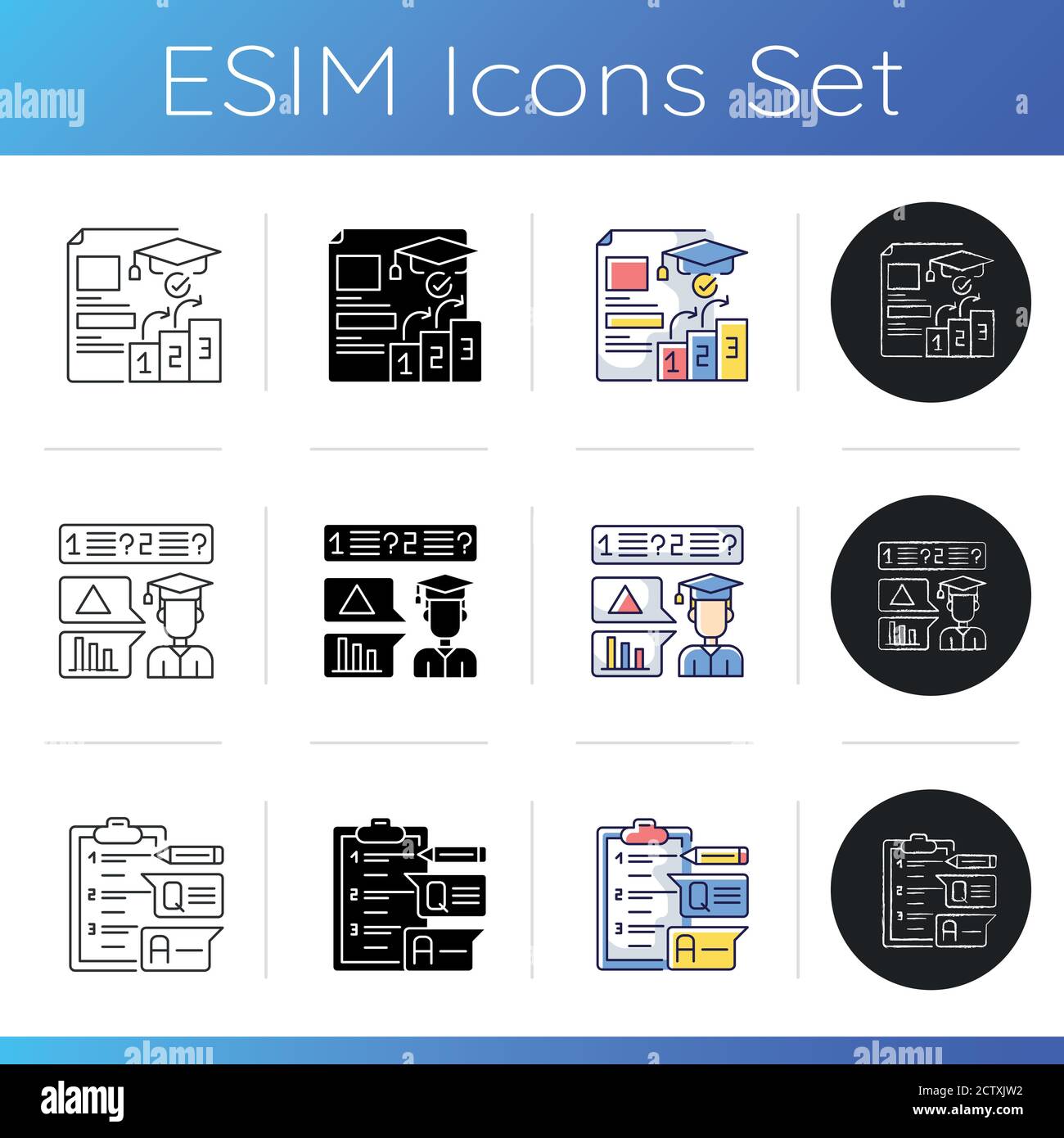 Computational test icons set Stock Vector Image & Art - Alamy