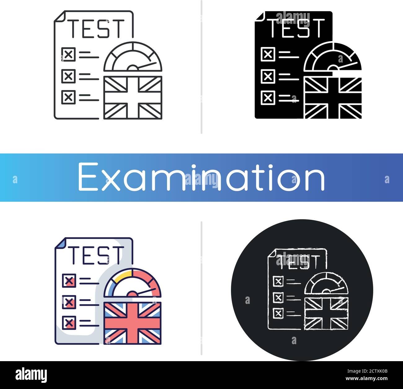 Language test english Stock Vector Images - Alamy