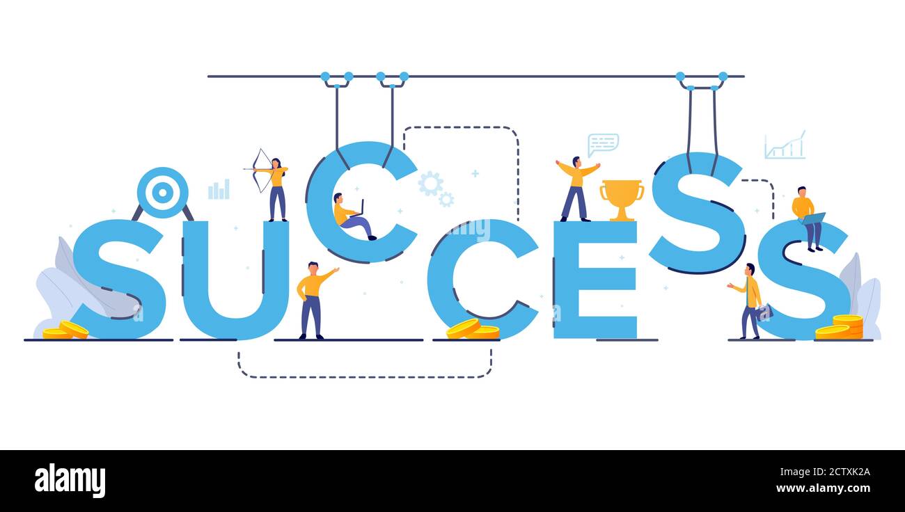 Success work as a team. Target hit. Business strategy Stock Vector ...
