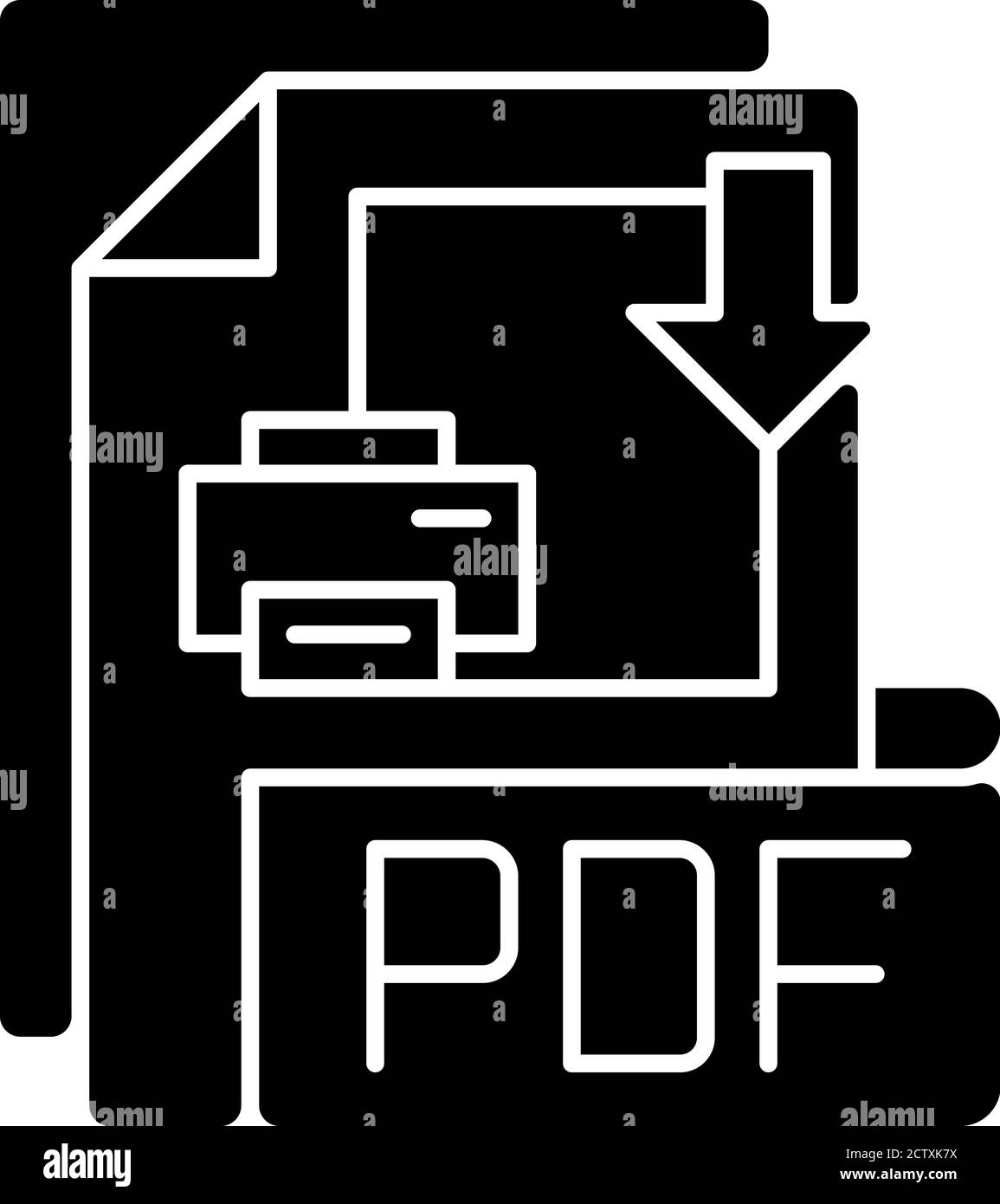 PDF file black glyph icon Stock Vector Image & Art - Alamy