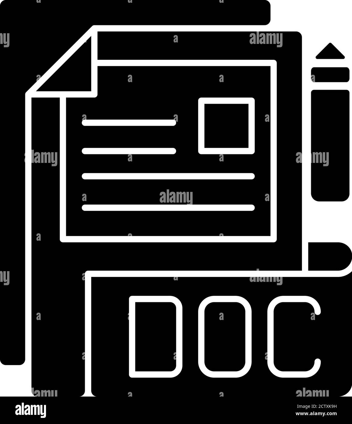 DOC file black glyph icon Stock Vector Image & Art - Alamy