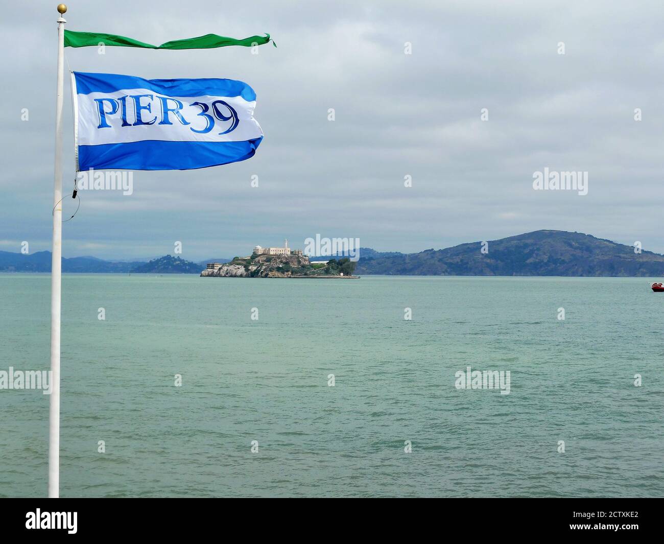 A VIEW OF THE PRISON ISLAND OF ALCATRAZ FROM THE PIER 39 Stock Photo ...