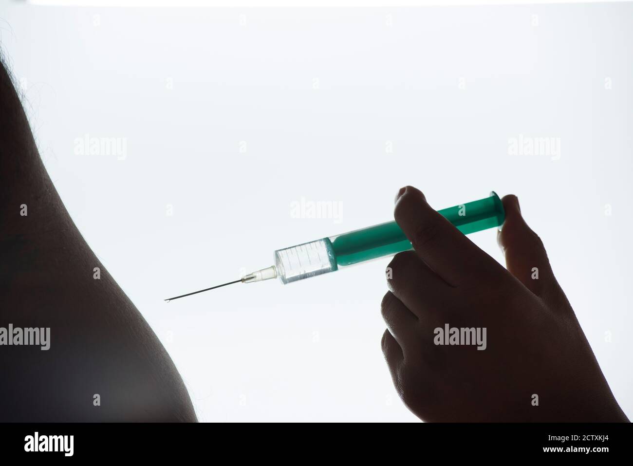 vaccination by injection with a syringe, protection against dangerous ...