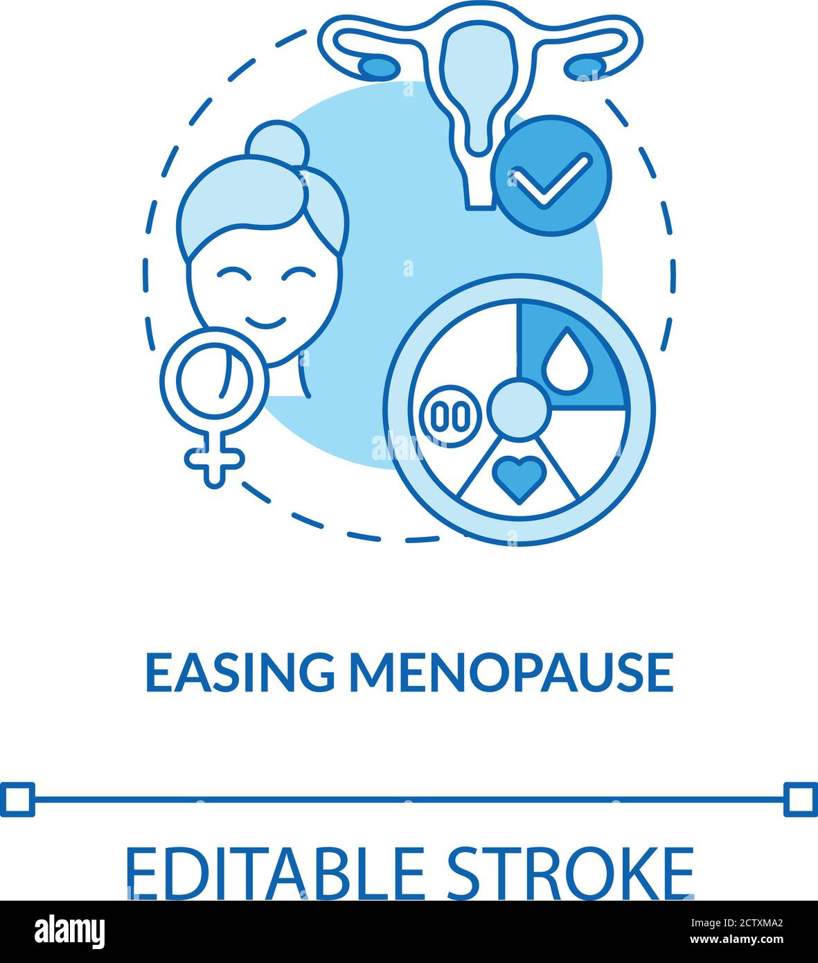 Easing menopause concept icon Stock Vector Image & Art - Alamy