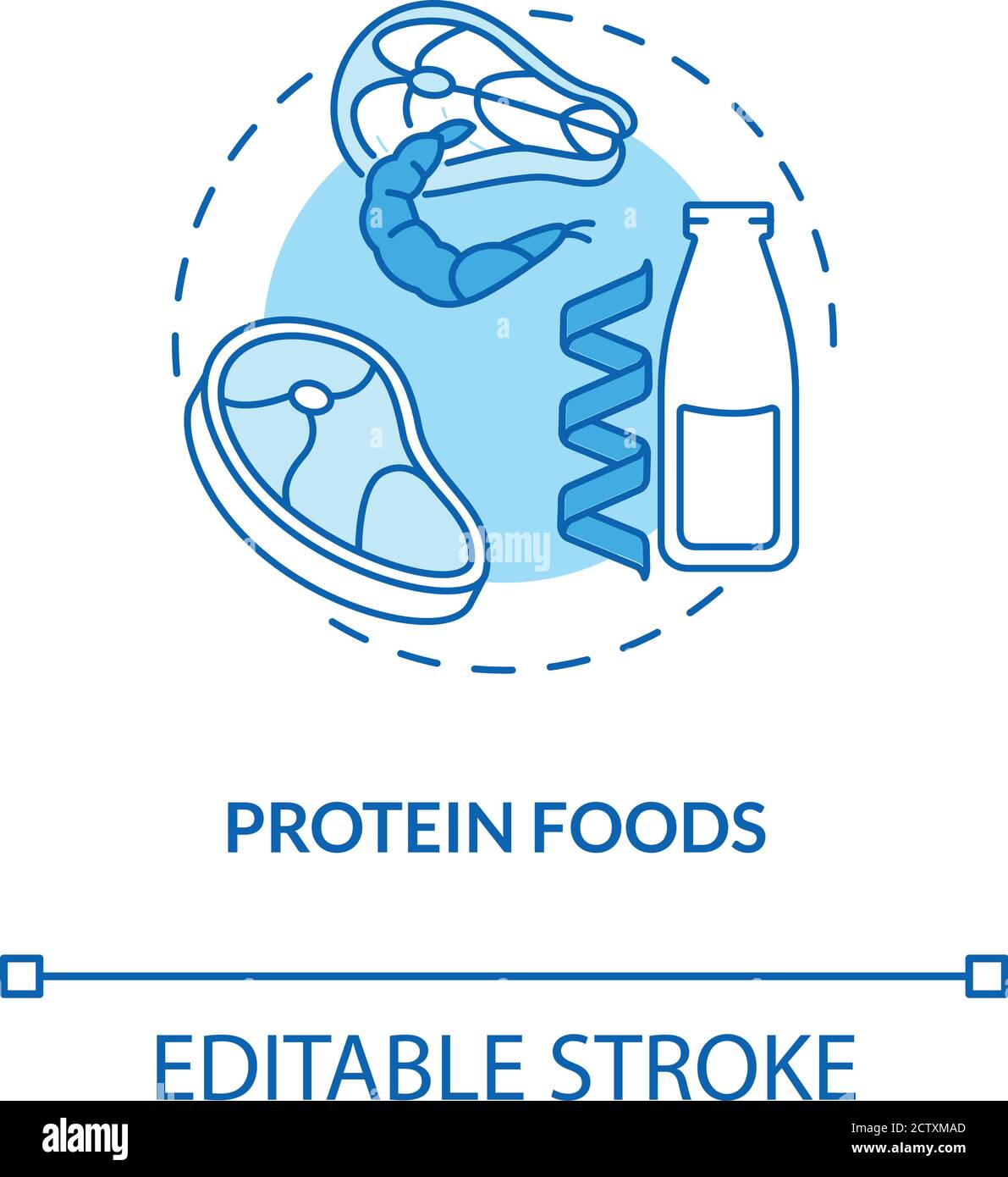 Protein foods concept icon Stock Vector Image & Art - Alamy
