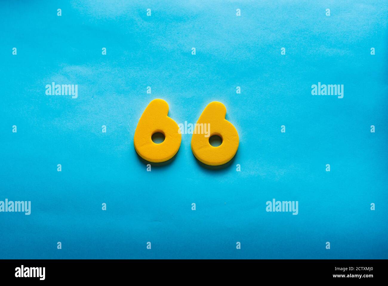 66 years old celebrating classic logo. Colored happy anniversary 66 th ...