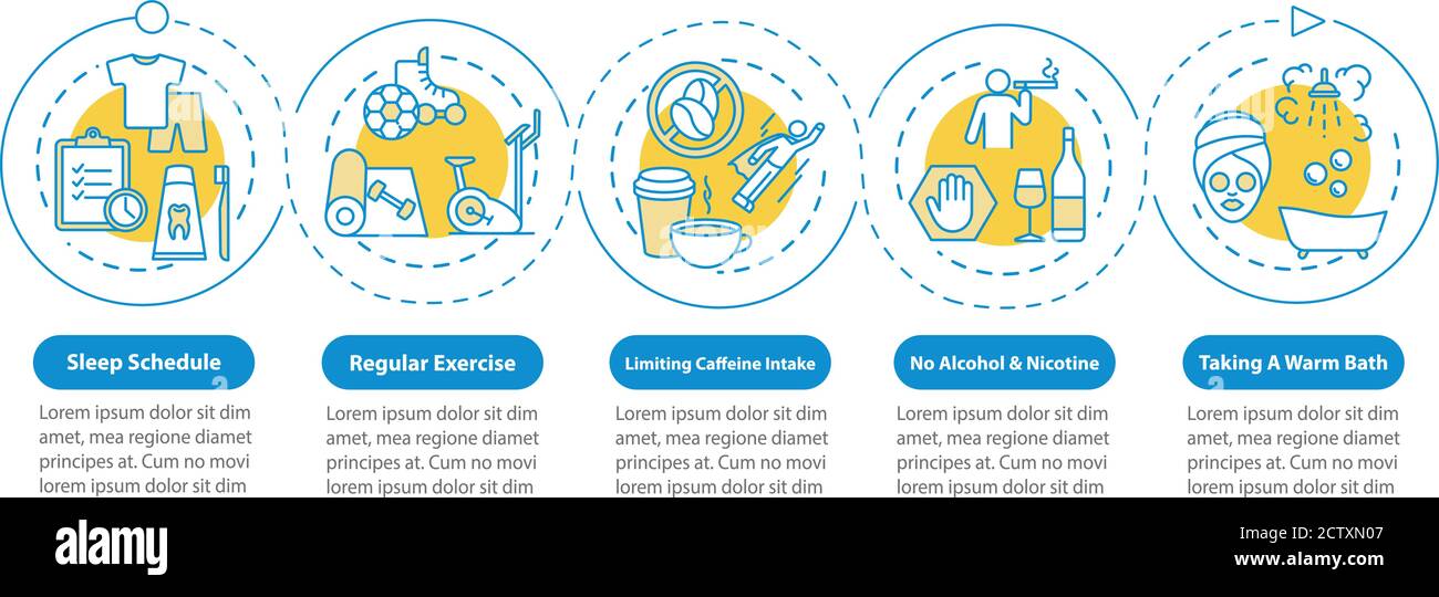 Sleep schedule vector infographic template Stock Vector Image & Art - Alamy