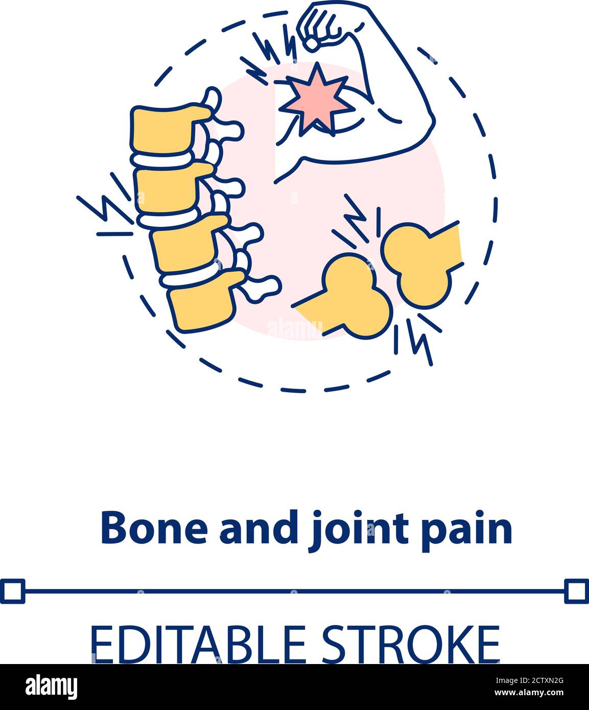 Bone and joint pain concept icon Stock Vector Image & Art - Alamy