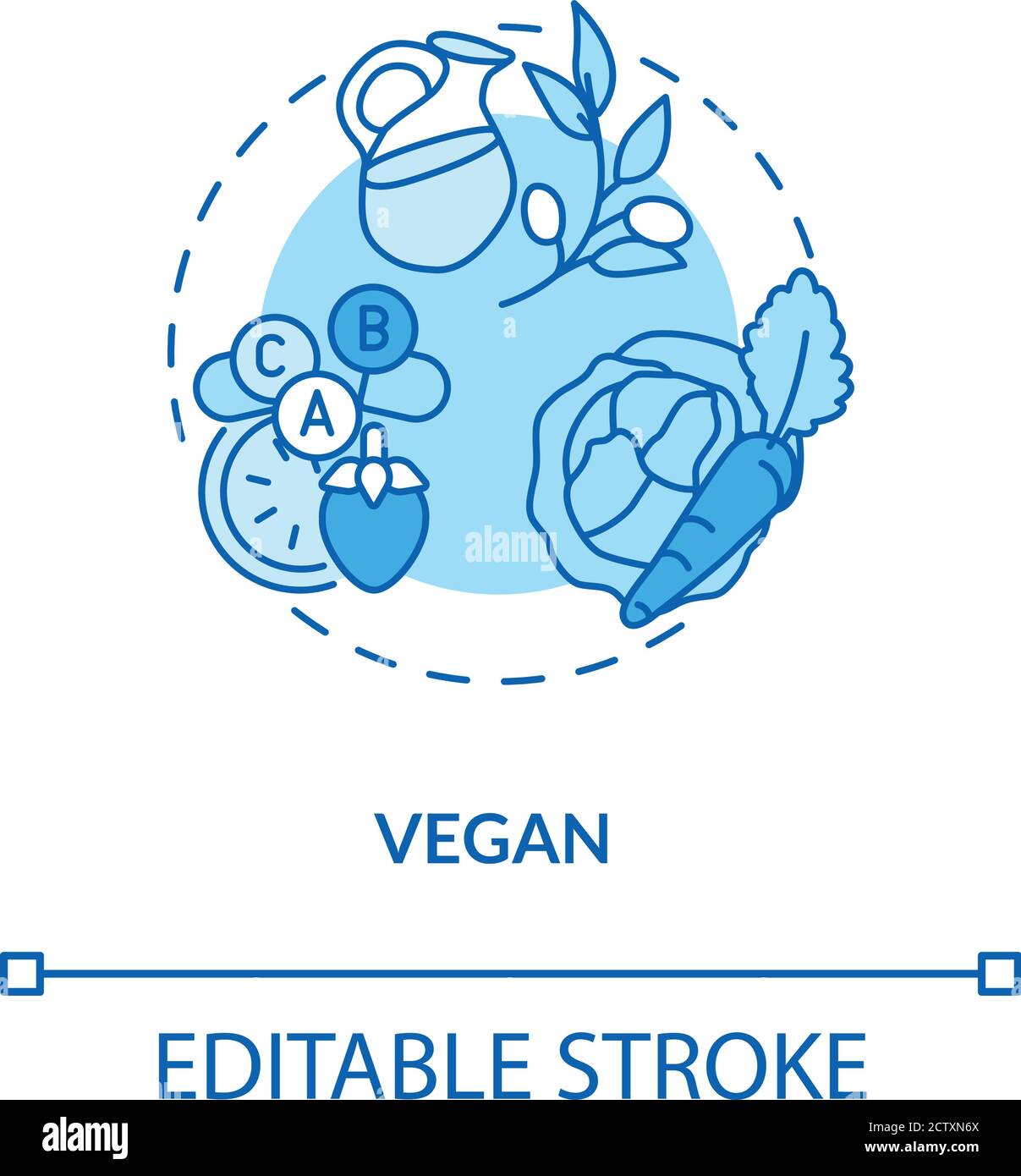 Vegan concept icon Stock Vector Image & Art - Alamy