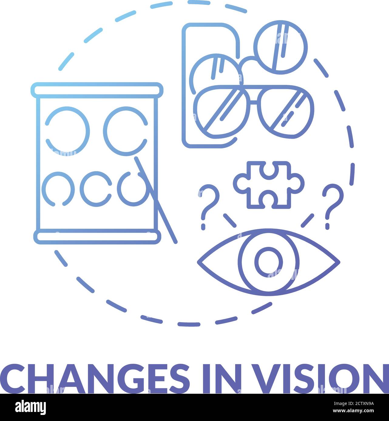 Changes in vision blue gradient concept icon Stock Vector Image & Art ...