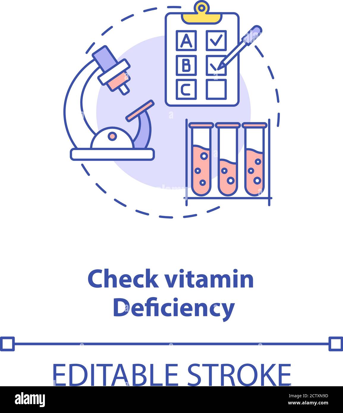 Check vitamin deficiency concept icon Stock Vector Image & Art - Alamy