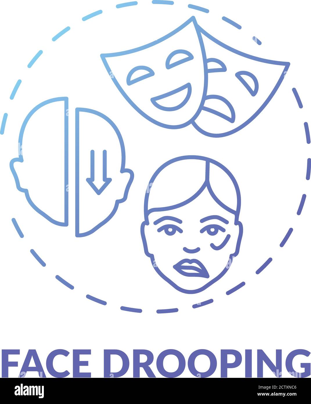 Facial drooping Stock Vector Images - Alamy