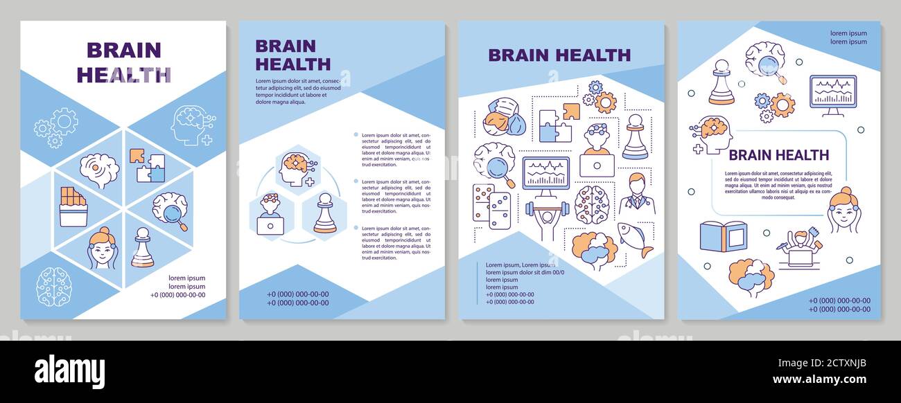 Brain health brochure template Stock Vector Image & Art - Alamy
